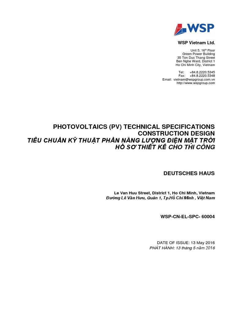 Solar System Spec | PDF | Photovoltaics | Solar Panel