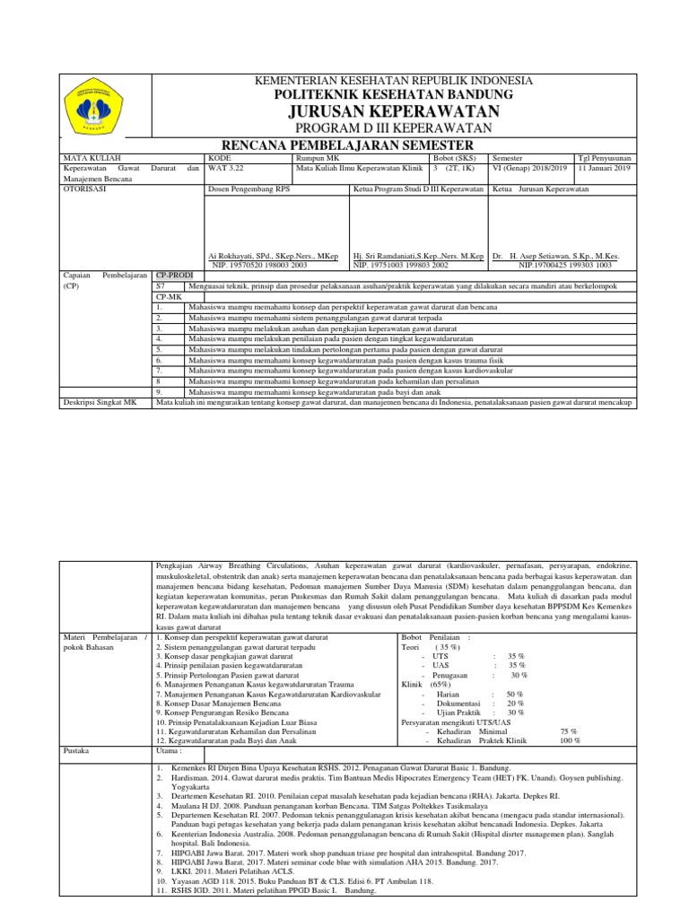 RPS Gadar & Bencana 2019 Dikti | PDF