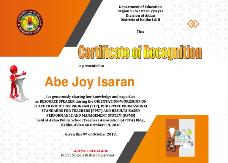 Cert PPST Speaker Finale | PDF