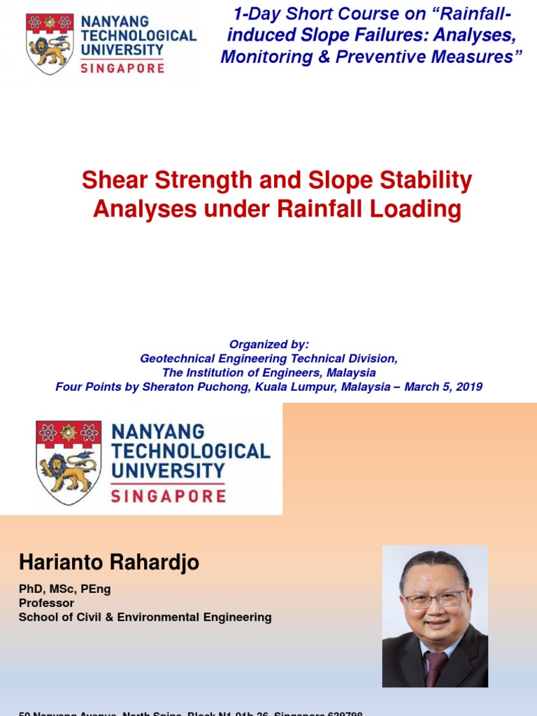 1 Shear Strength & Slope Stability-IEM Lecture (22feb19) V2notes PDF ...