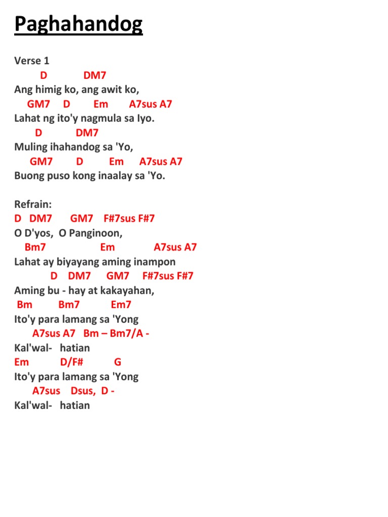 Paghahandog CHORDS PDF | PDF