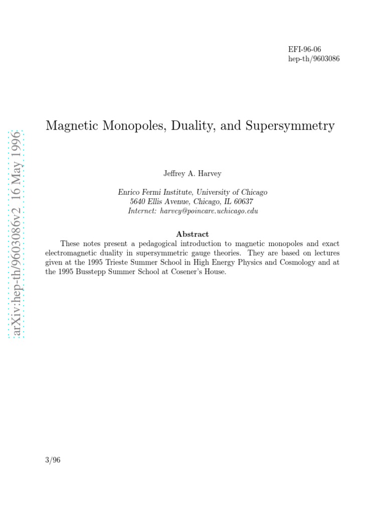 Magnetic Monopoles | PDF | Gauge Theory | Field (Physics)