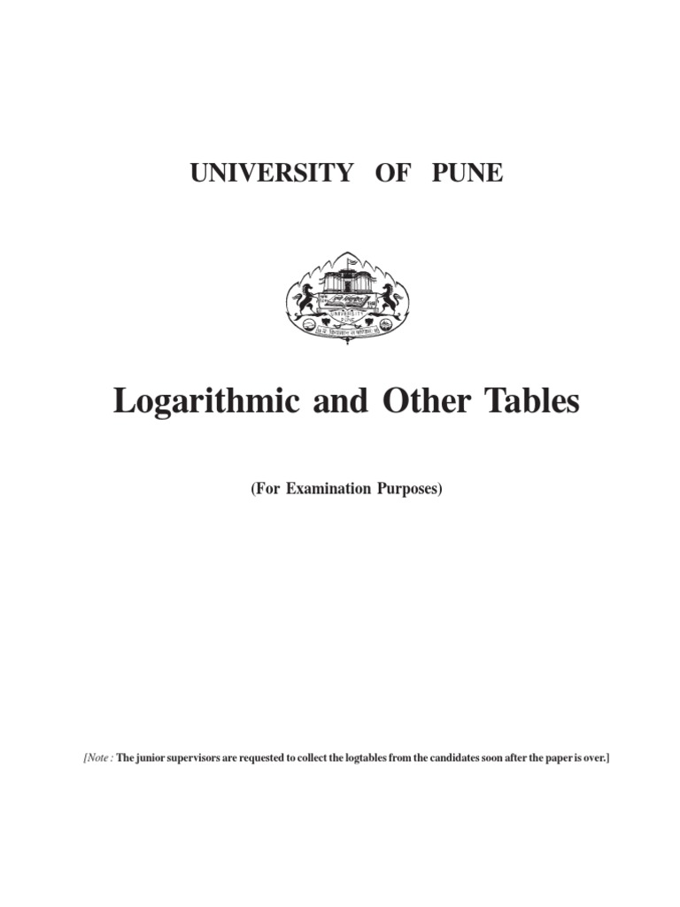 Log Table | PDF | Physics | Physical Quantities