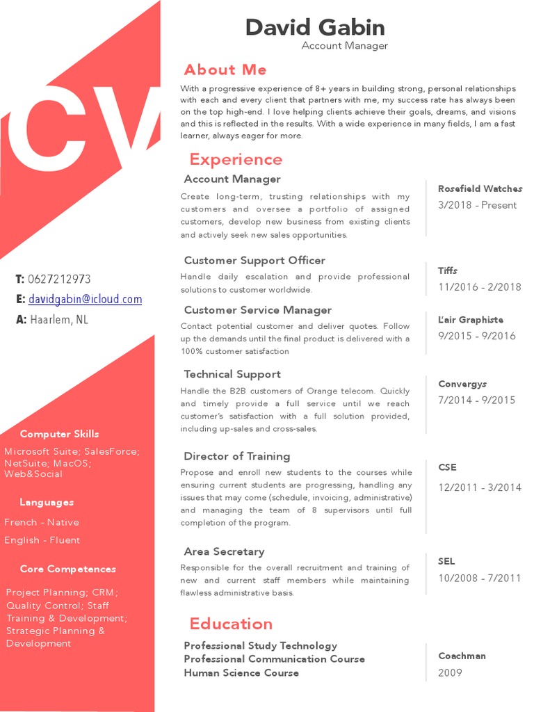 David G. CV | PDF | Cognition | Communication