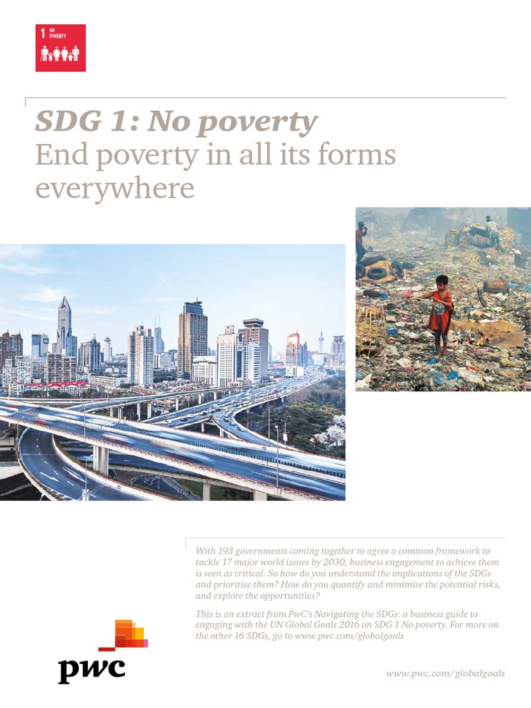 Sdg 1 No Poverty End Poverty In All Its Forms Everywhere Pdf