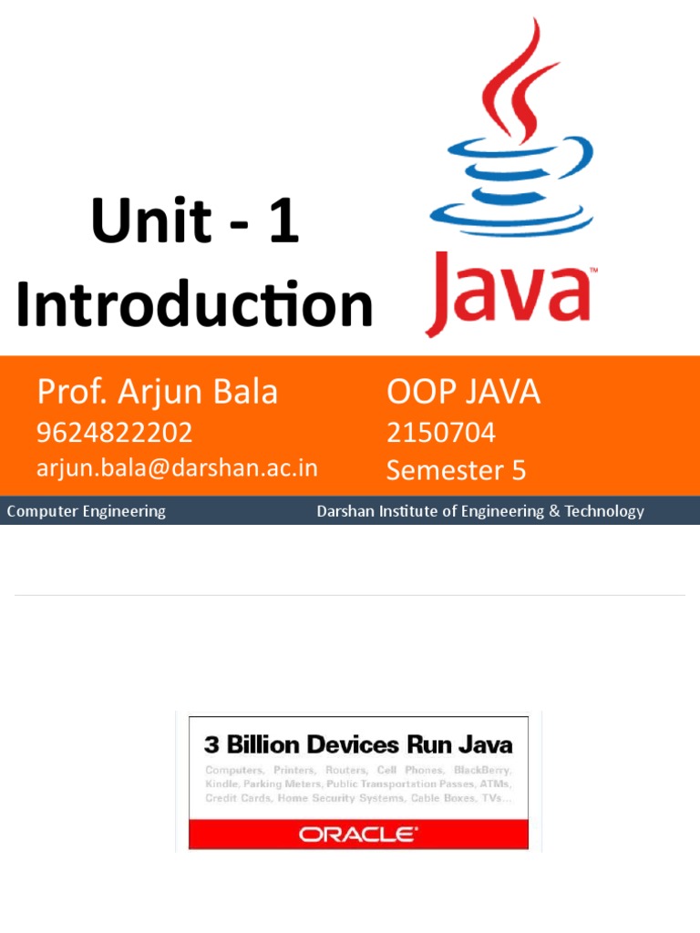 OOPJ Unit 1 | PDF | Data Type | Computer Engineering OOPJ Unit 1 | PDF | Data Type | Computer Engineering