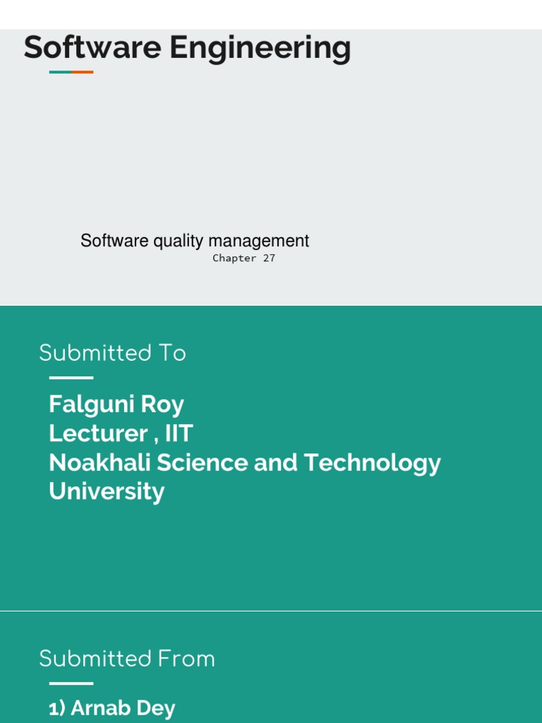 Software Engineering | PDF | Software Quality | Quality Assurance
