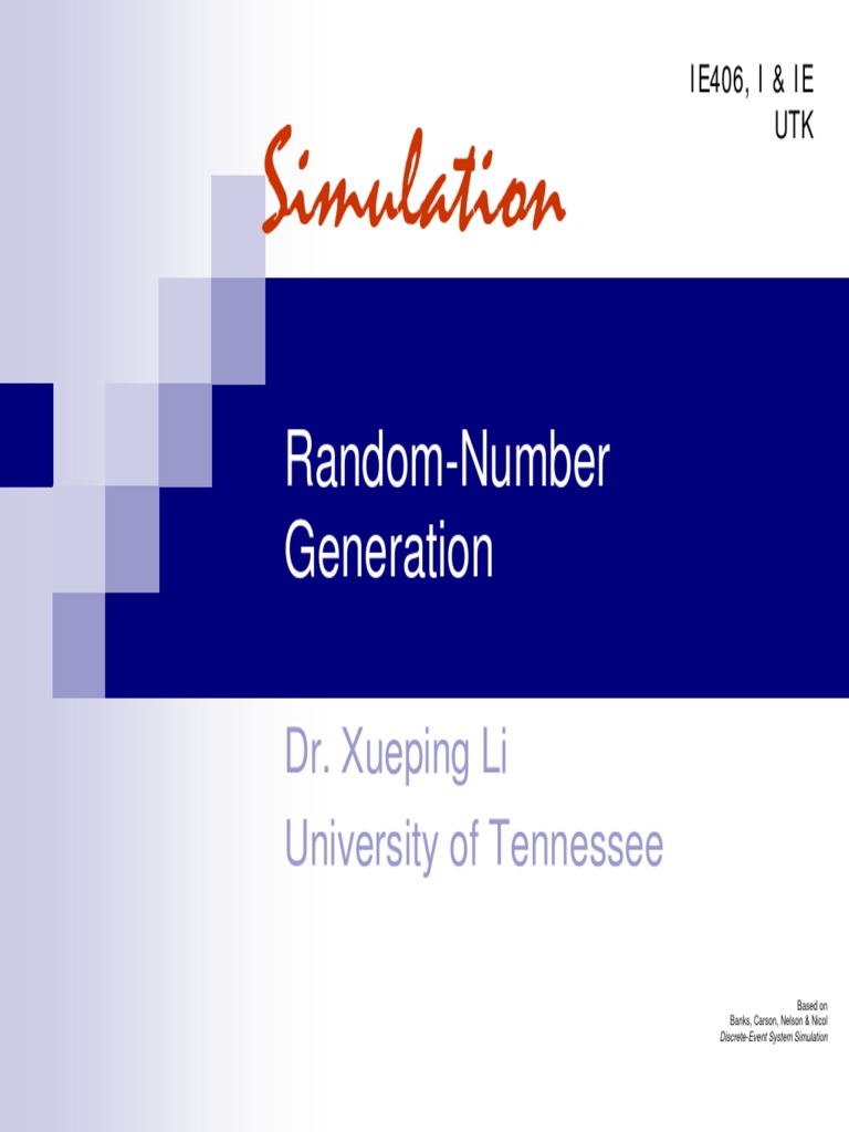 Random Number Generation PDF | PDF | Statistical Theory | Discrete Mathematics