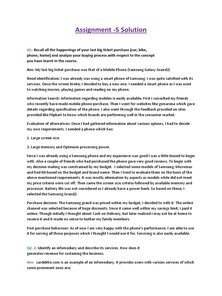 Assignment 4 Solution | PDF | Mobile Phones | Brand