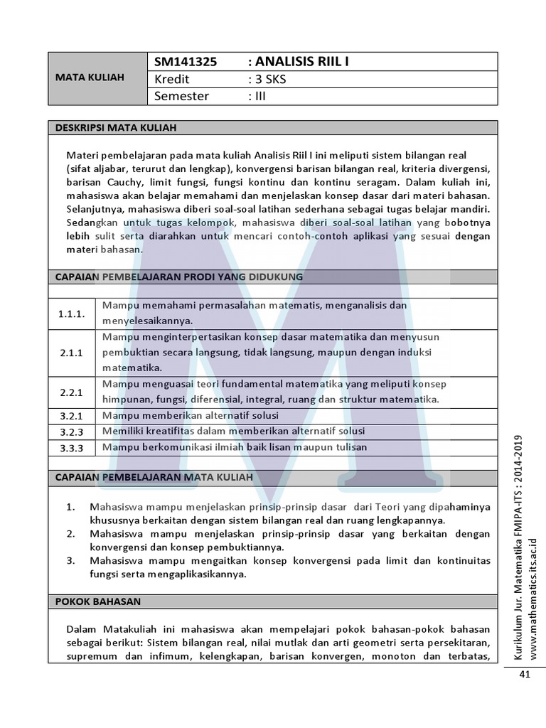 Analisis Rill I | PDF