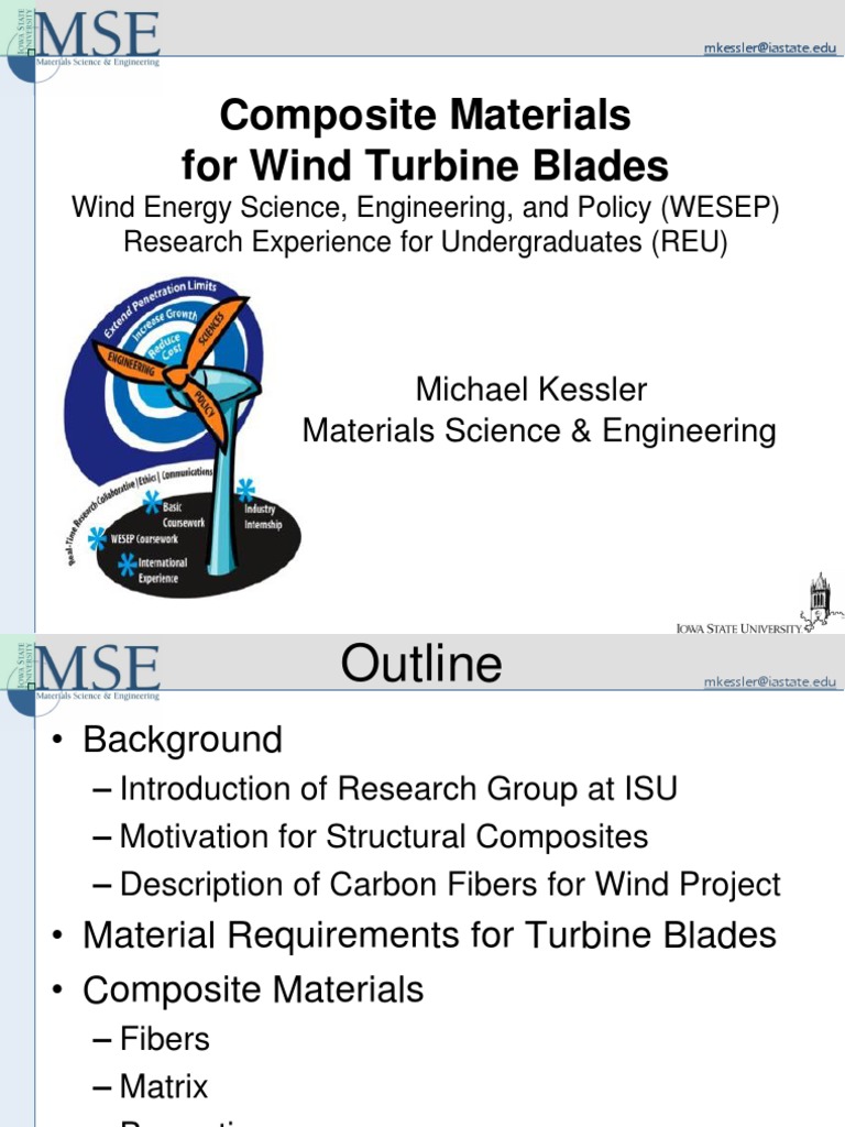 Materials For Wind Presentation | PDF | Epoxy | Wind Turbine