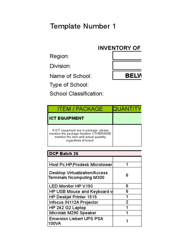 Inventory of ICT Equipments | PDF | Office Work | Laptop