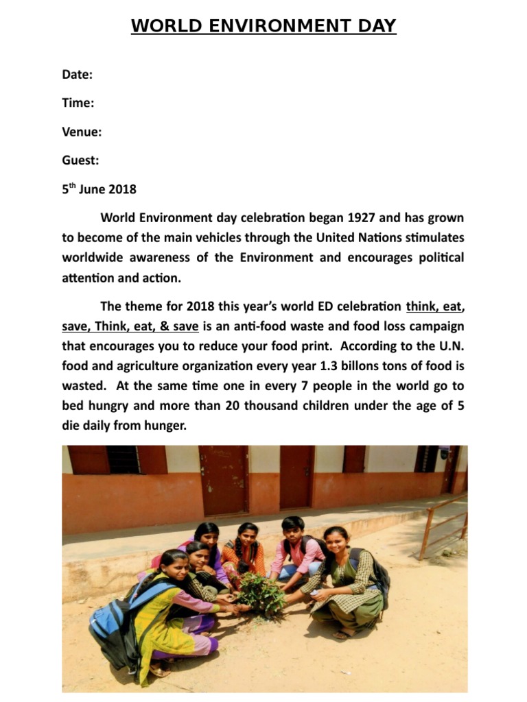 World Environment Day & Eco Initiatives | PDF | Natural Environment ...