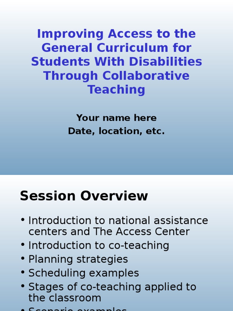 Co-Teaching Strategies for Inclusion | PDF | Self-Improvement | Wellness