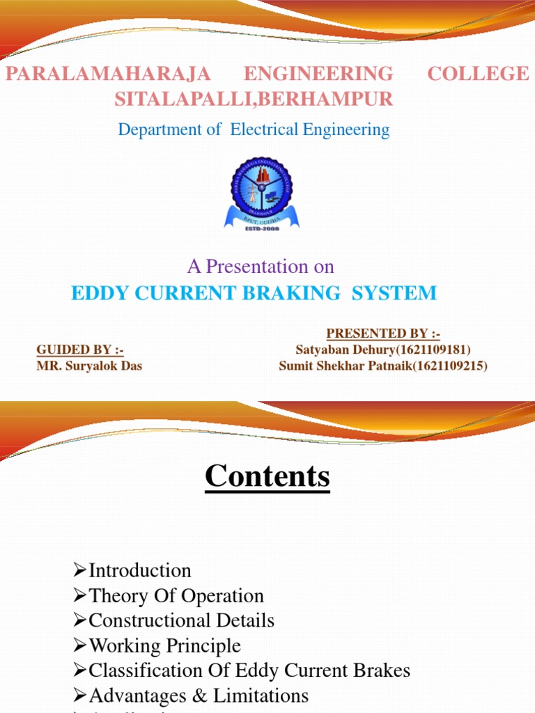 of Eddy Current Braking System NNNN | PDF | Electromagnetic Induction | Brake