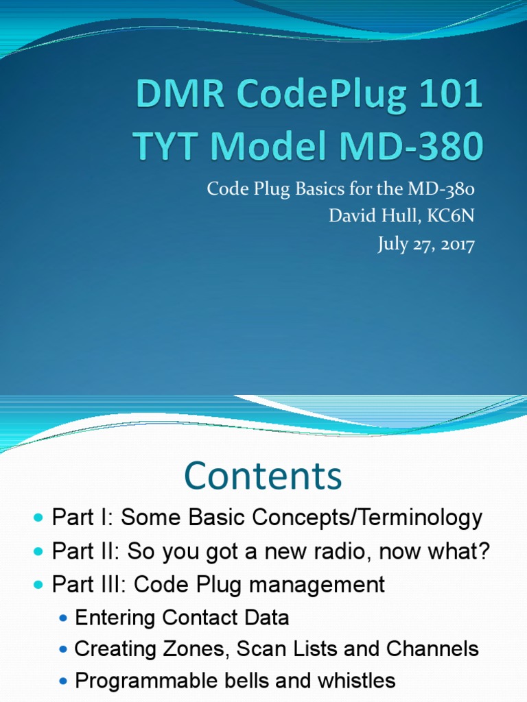 DMR CodePlug Basics | PDF | Radio | Electrical Connector