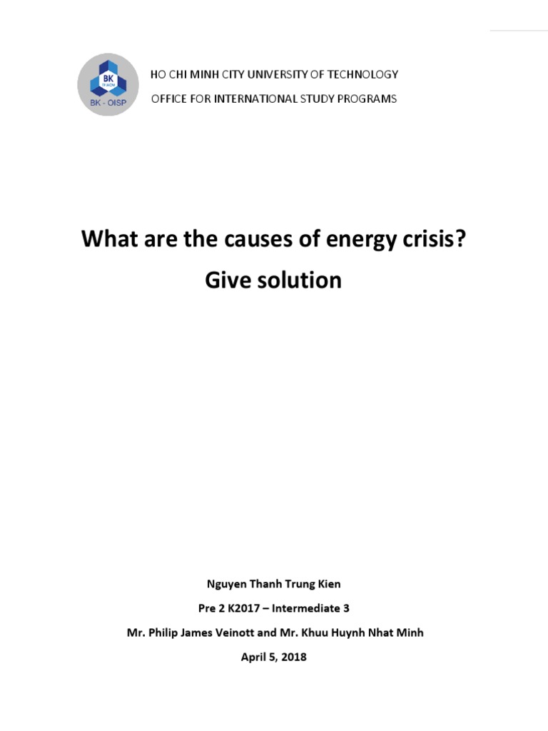 What Are The Causes of Energy Crisis - EAP | PDF | Energy Crisis ...