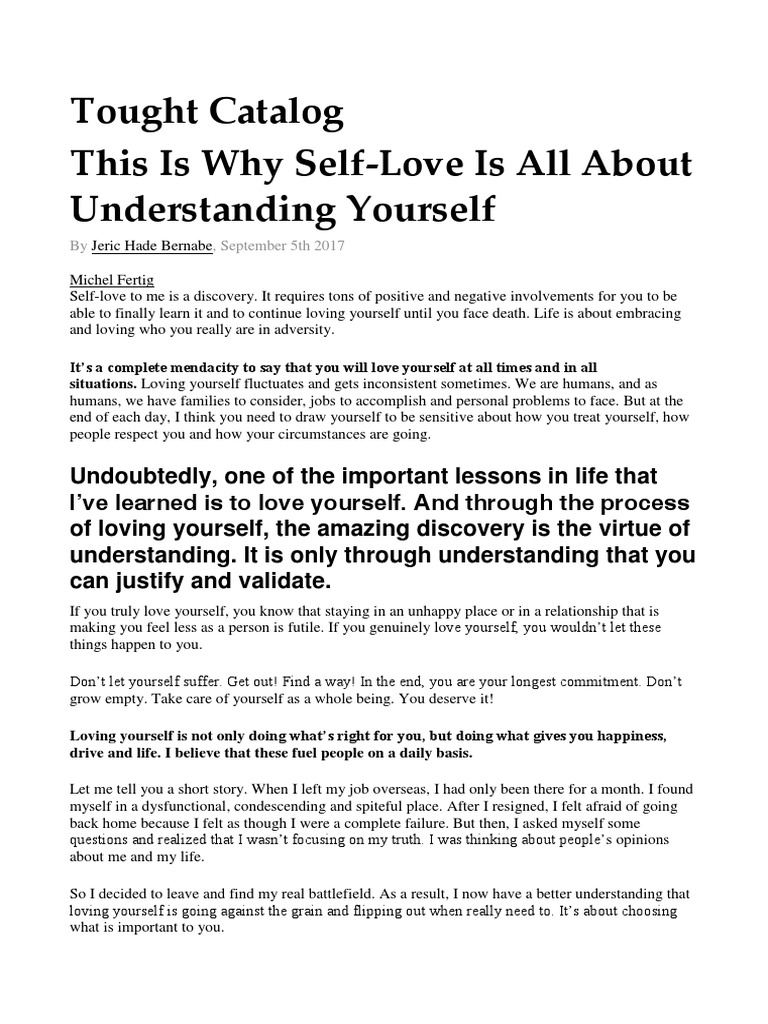 Tought Catalog This Is Why Self-Love Is All About Understanding ...