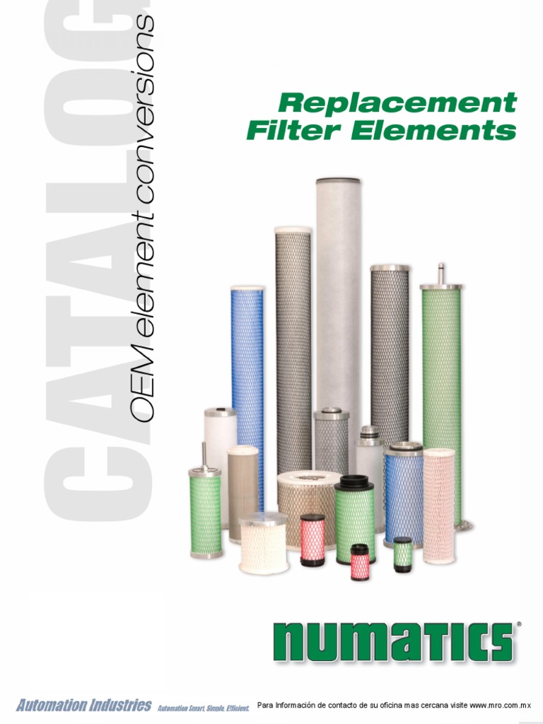 Numatics Catalogo Elementos Filtrantes de Reemplazo Oem | PDF ...