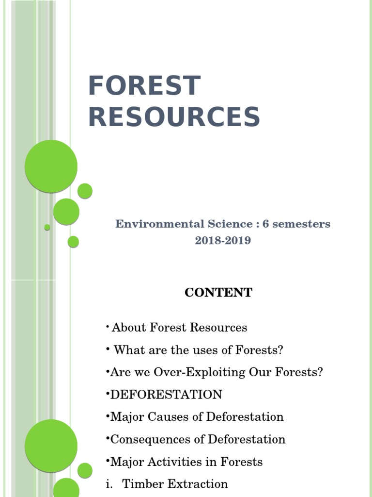 Environmental Science: Forest Resources and Deforestation | PDF