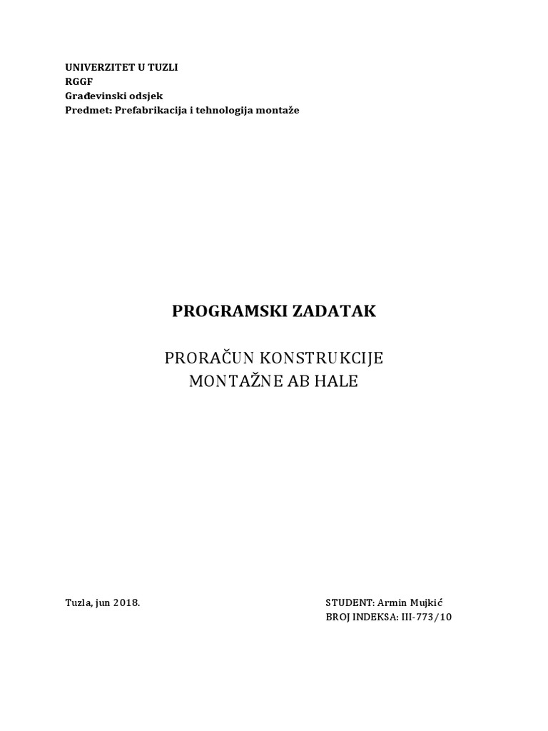 Prefabrikacija Program | PDF