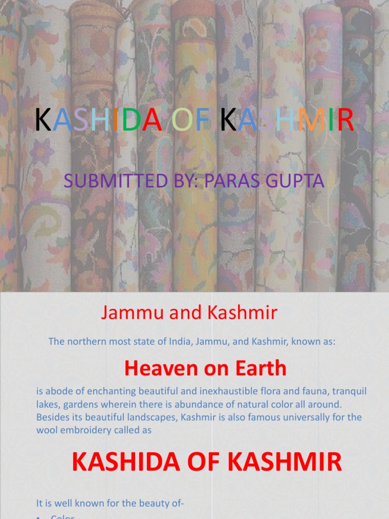 Kashida of Kashmir | PDF | Embroidery | Textiles