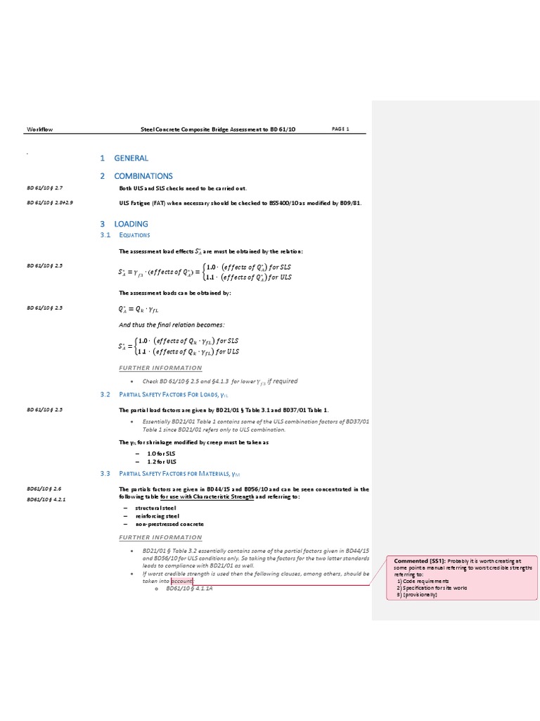 Steel-Concrete Bridge Assessment Workflow to BD 61/10 | PDF | Young's ...