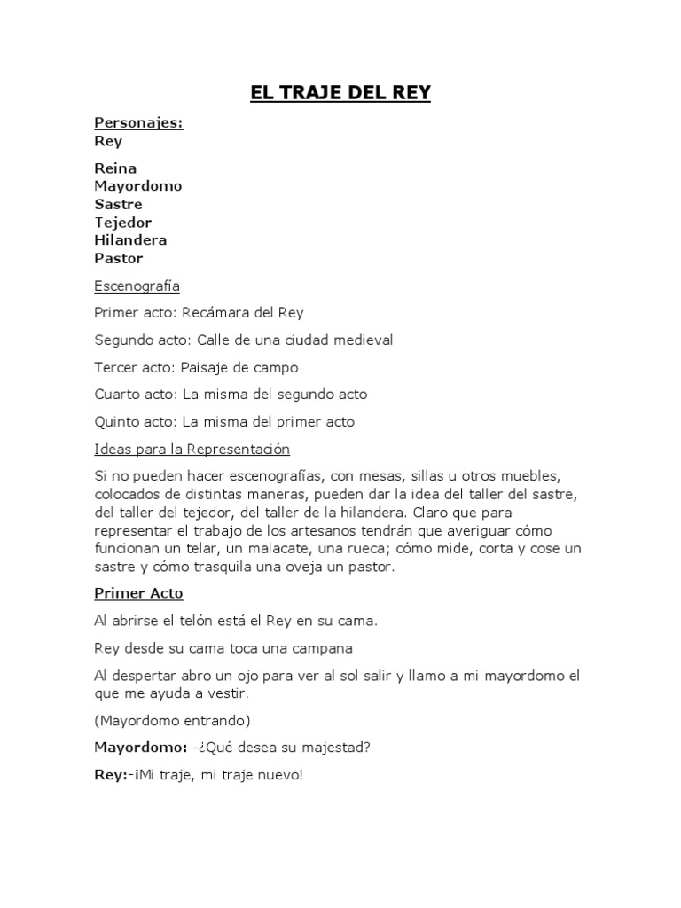 El Traje Del Rey | PDF