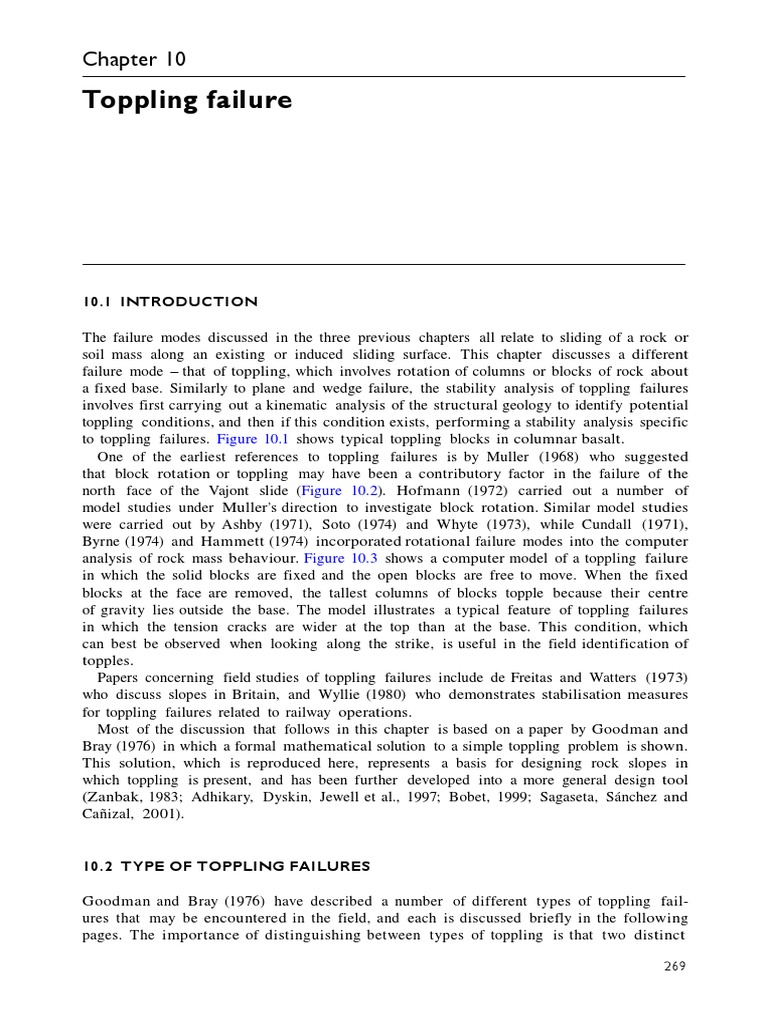 Toppling Failure | PDF | Landslide | Stress (Mechanics)