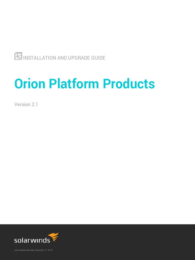 Orion Installer Guide | PDF | Backup | Databases