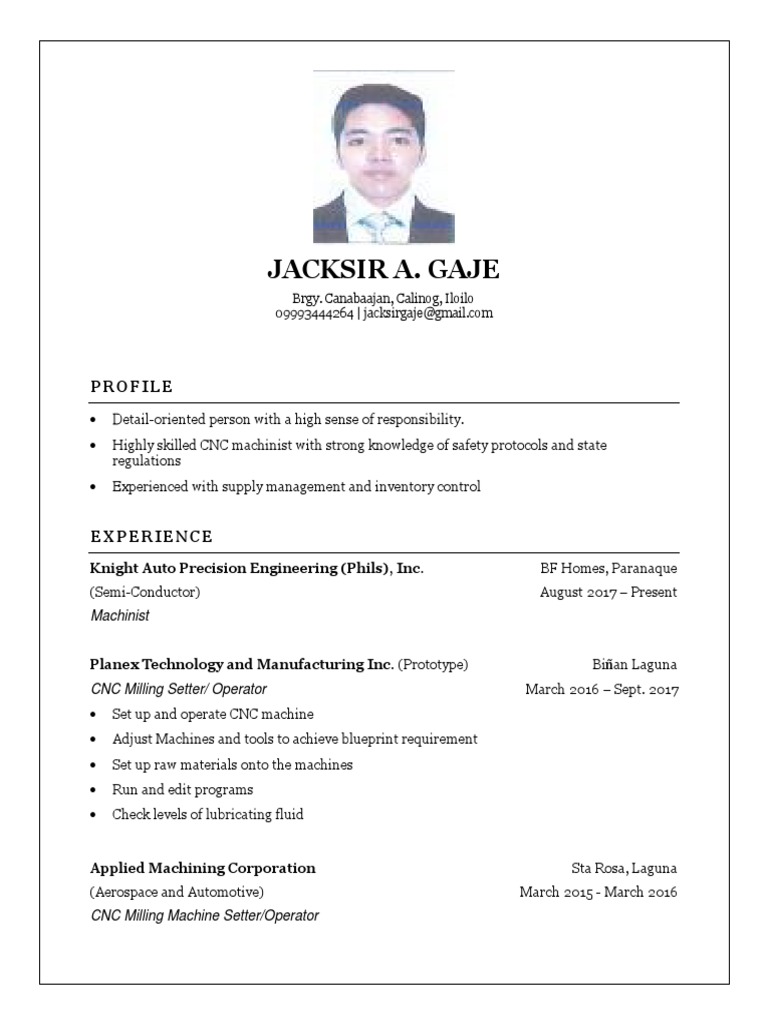 Resume (Updated) | PDF | Numerical Control | Engineering