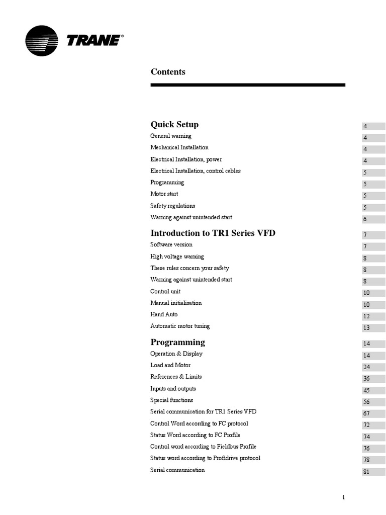 Trane PDF | PDF | Mains Electricity | Electric Motor
