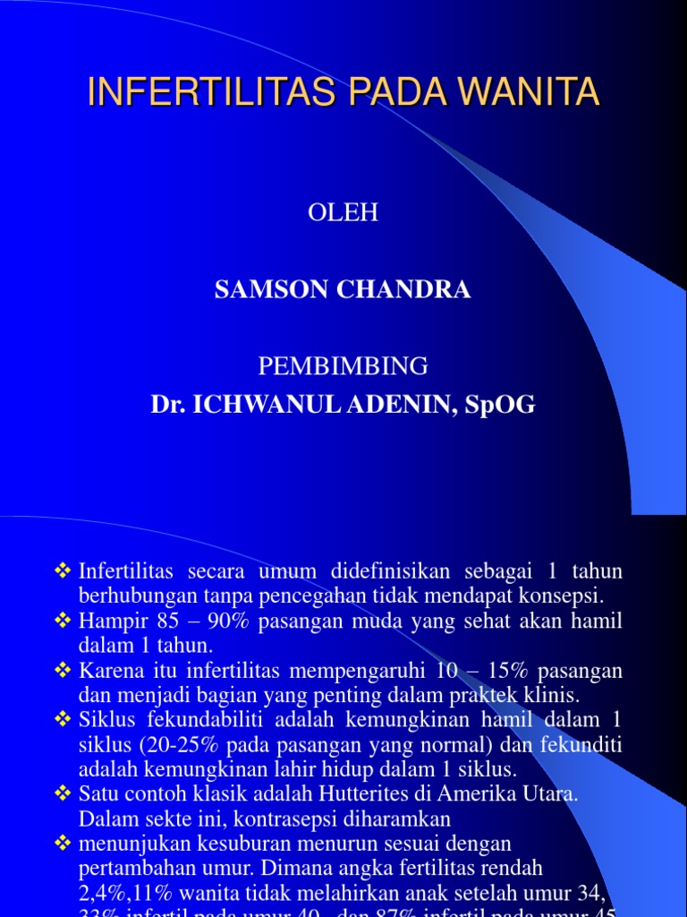Infertilitas Pada Wanita (SCH) | PDF