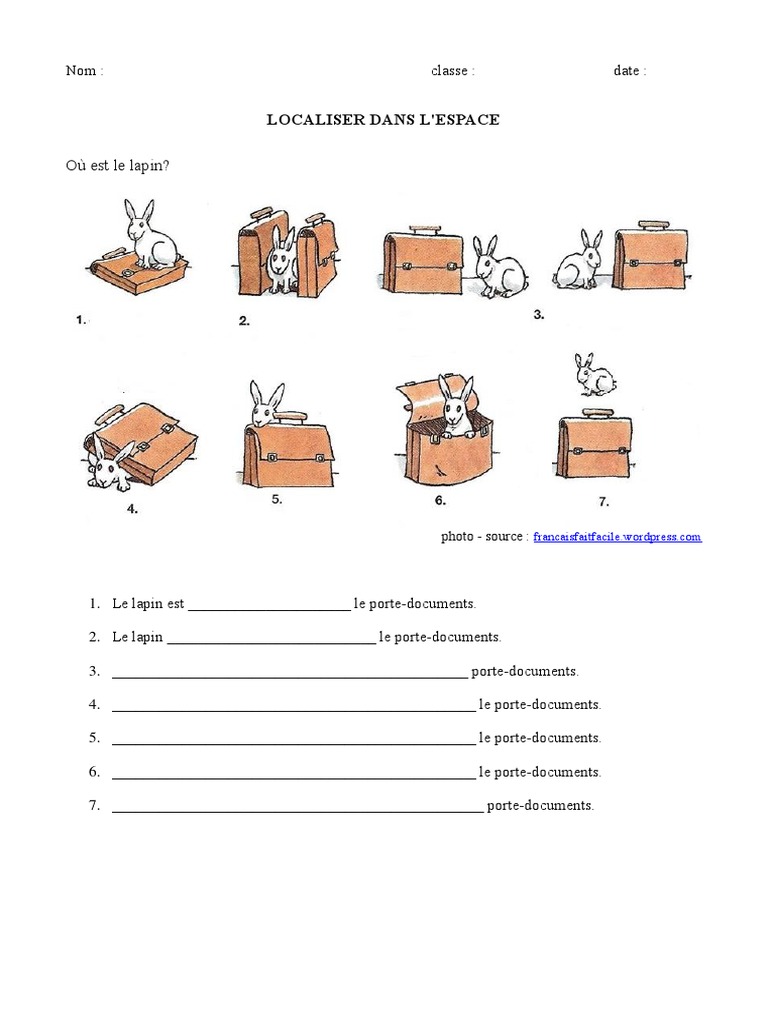 Exercices de localisation dans l'espace | PDF