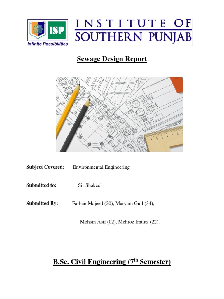 Design of a Sewage System: Calculating Flow Rates, Pipe Sizes, Depths ...