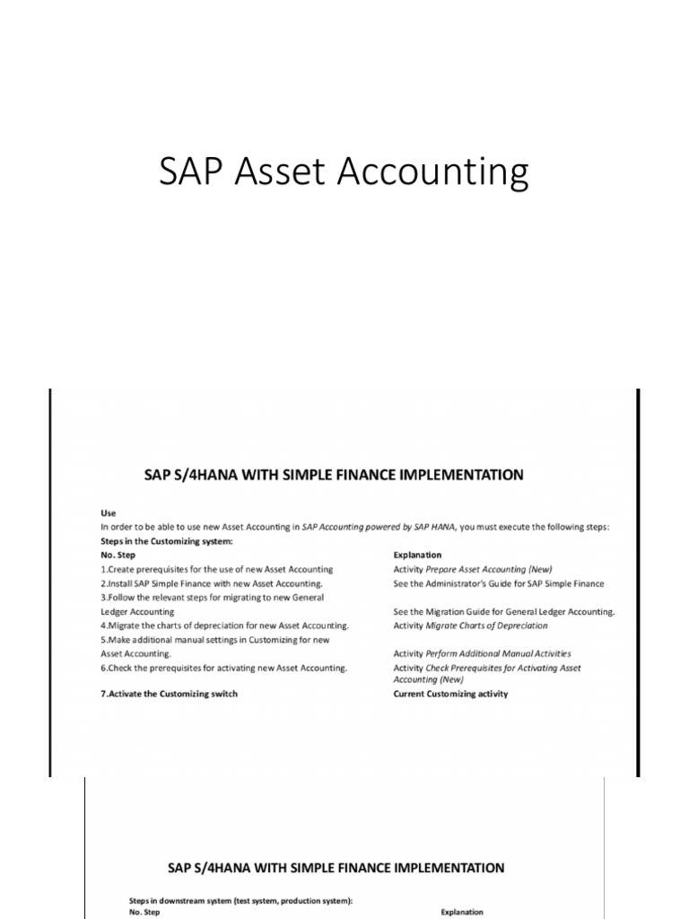 SAP S4 Asset Accounting Configuration | PDF
