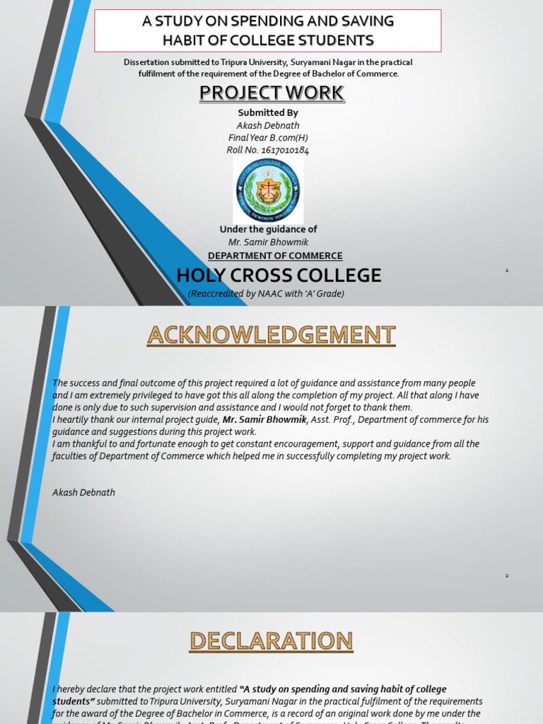 College Students' Spending and Saving Habits | PDF | Deposit Account ...