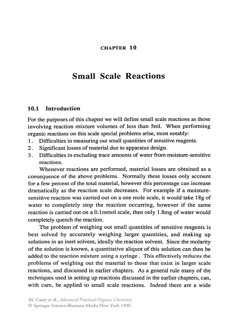 Small Scale Reactions | PDF | Nuclear Magnetic Resonance Spectroscopy ...
