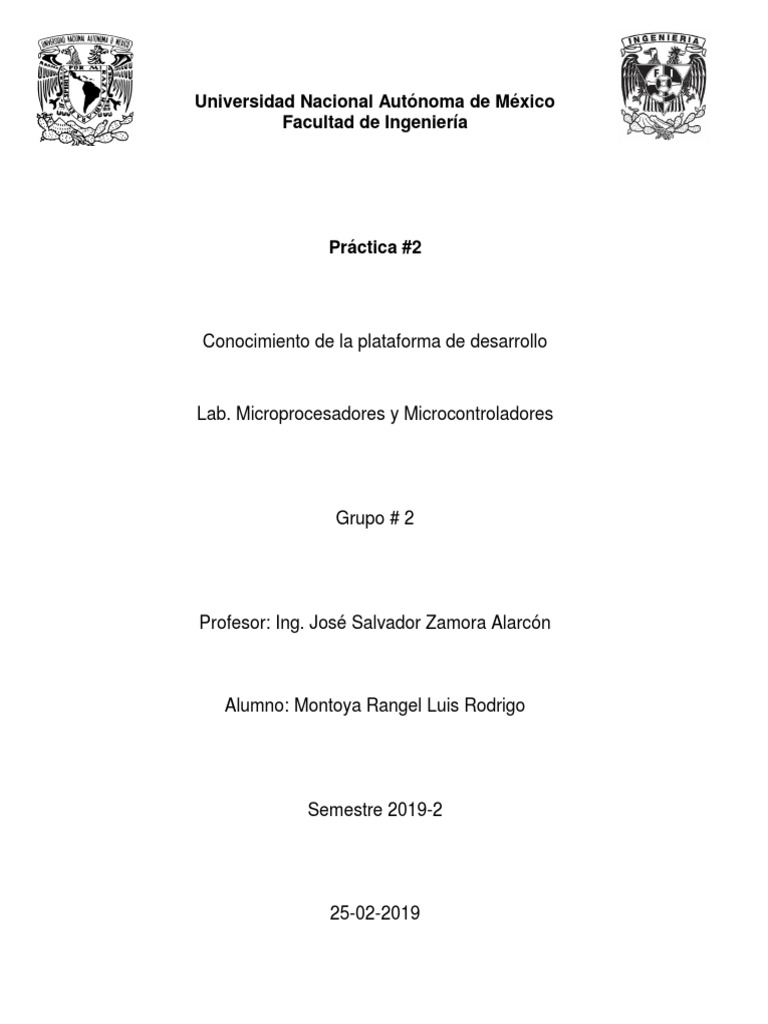 Practica 1 - Micros | PDF | Entorno de desarrollo integrado | Microcontrolador