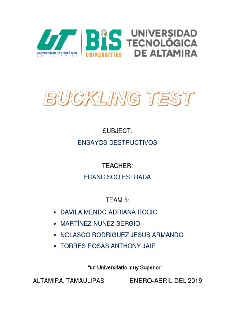 Buckling Test Document | PDF | Buckling | Strength Of Materials