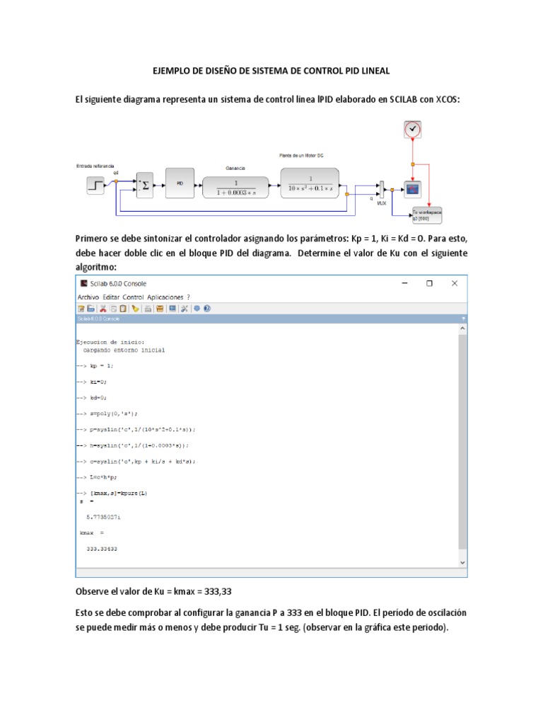 Diseño de Controlador PID en SCILAB | PDF | Métodos y materiales de ...