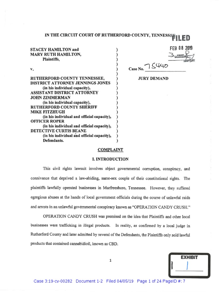 Hamilton Federal Lawsuit | PDF | Fourth Amendment To The United States ...