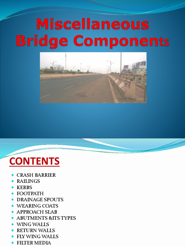 Bridge Elements Guide | PDF | Asphalt | Concrete