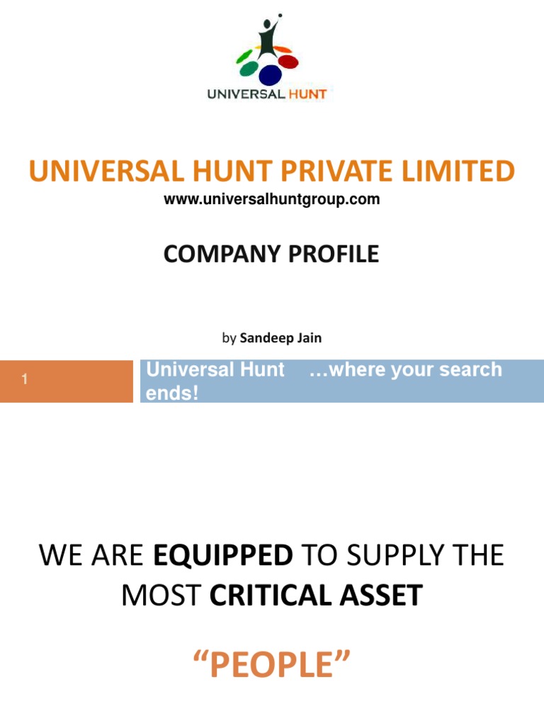 Universal Hunt Company Profile | PDF | Consultant | Recruitment