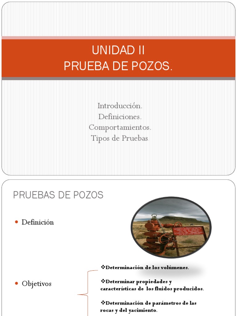 Prueba de Pozos | PDF | Presión | Información
