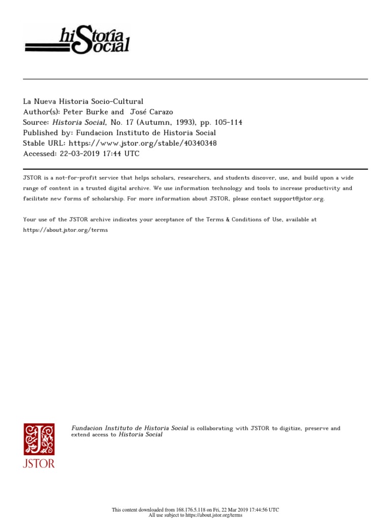 Peter Buker Historia Cultural | PDF | Historiografía | Antropología