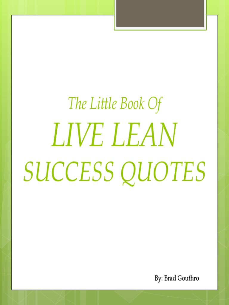 Live Lean Success Quotes PDF | PDF | Self-Improvement
