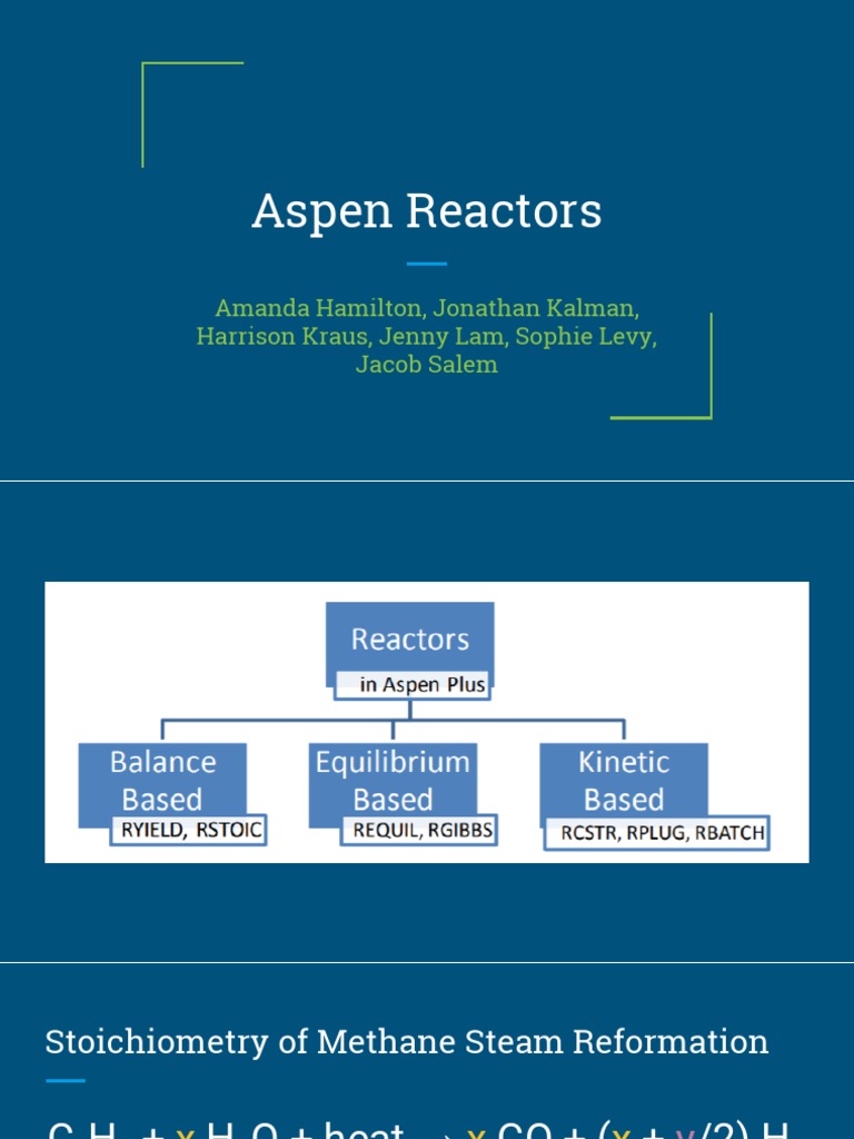 Aspen Reactor | PDF | Chemical Reactor | Temperature