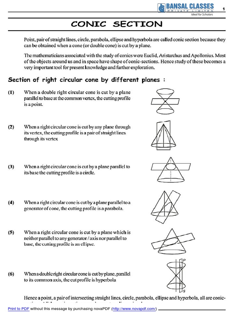 Chapter23 - Conic Sections PDF | PDF | Office Software | Computer File