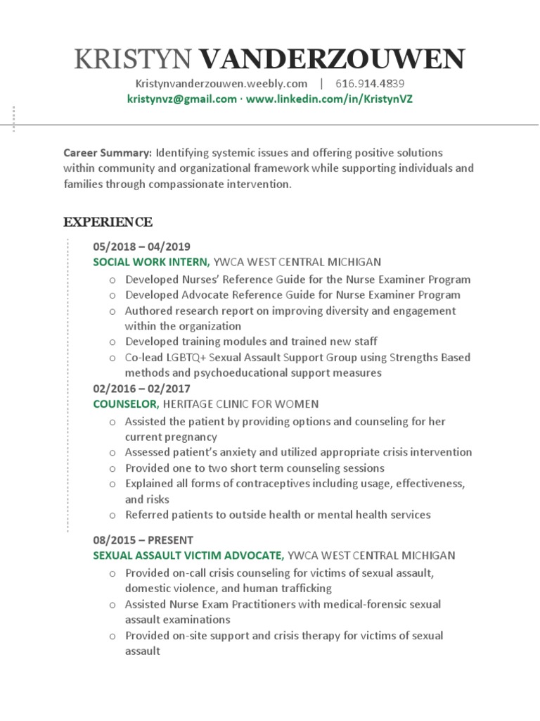 Kristyn Resume 2019 | PDF | Nursing | Sex Education
